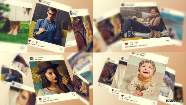 AE模板|17个INS三维照片视频相册模板#Instagram Slideshow - 幕后Muhou