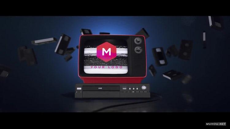 AE模板|复古录像机播放磁带电视机片头视频模板#VHS Logo - 幕后Muhou