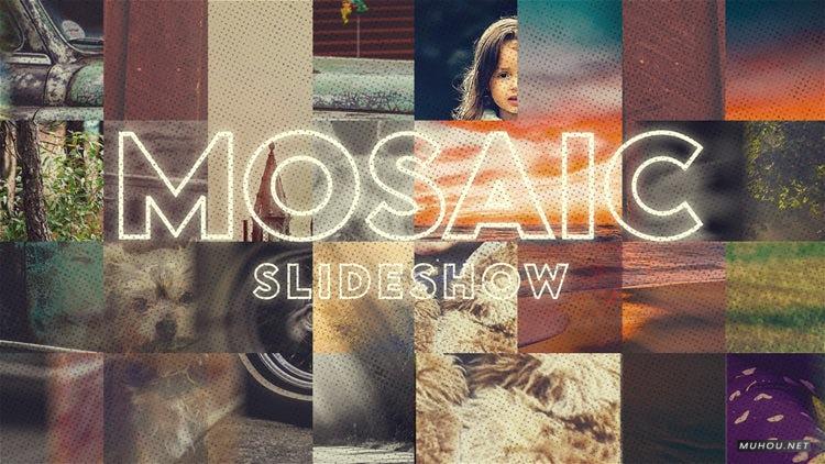 AE模板|马赛克幻灯片动态动画视频模板#Mosaic Slideshow - 幕后Muhou