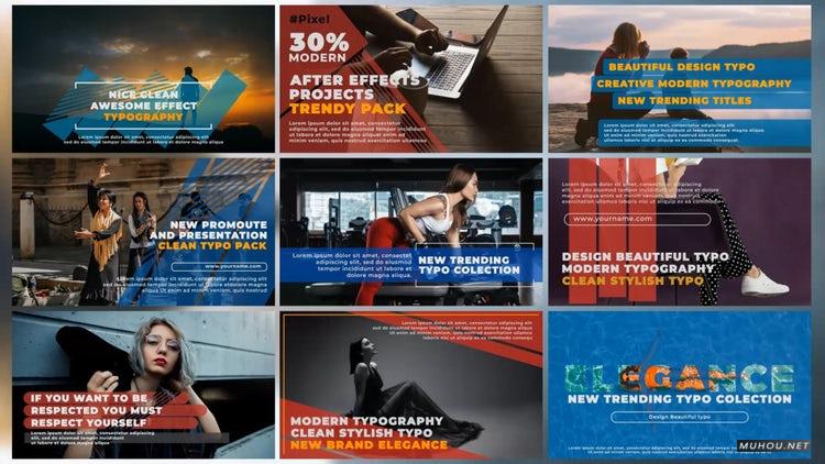 AE模板|产品重要人物版式创意设计视频模板V.4#Typography - Creative V.4 - 幕后Muhou