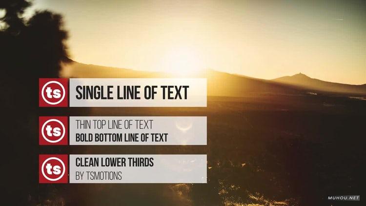 AE模板|22个半透明简单效果视频包装模板#Clean Lower Thirds - 幕后Muhou