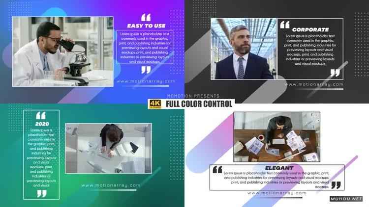 AE模板|色彩丰富的设计企业介绍4K视频模板#Clean Corporate Slideshow - 幕后Muhou