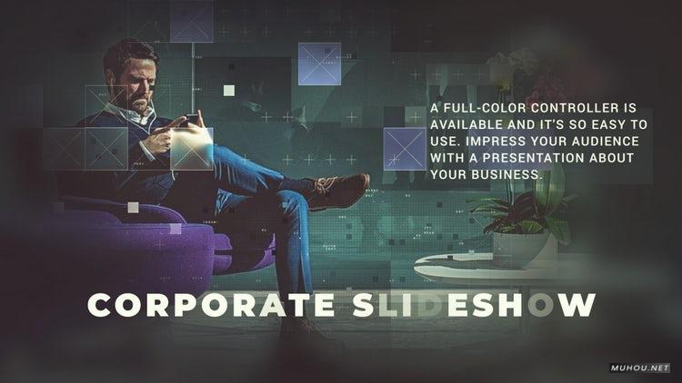 AE模板|超现代的文本动画和时尚的过渡效果视频模板#Corporate Slideshow - 幕后Muhou