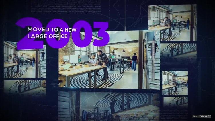 AE模板|企业发展史年鉴时间轴视频相册模板#Tech - Corporate Slideshow - 幕后Muhou