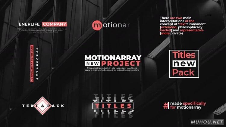 AE模板|独特的标题包字幕视频模板#Unique Titles Pack 9 - 幕后Muhou