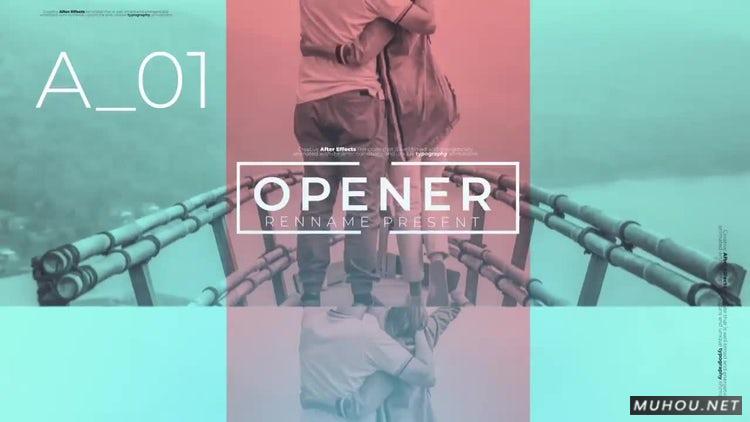 AE模板|动态时尚组合效果视频包装模板#Dynamic Opener - 幕后Muhou