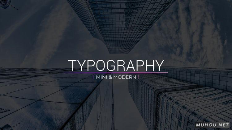 AE模板|迷你文字10套视频素材模板#Mini Modern Typography 4K - 幕后Muhou