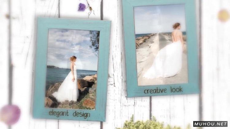 AE模板|幻灯片|婚纱照木质相框视频模板#Slideshow | Wedding Photo - 幕后Muhou