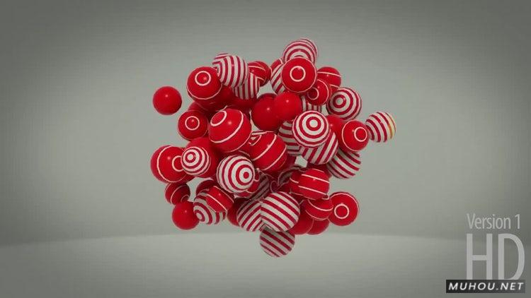 AE模板|3D球标志立体空间logo标志视频#3D Balls Logo Opener - 幕后Muhou