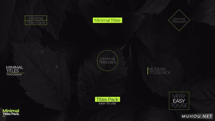 AE模板|9套迷你标题包V4视频素材模板#Minimal Titles Pack V4 - 幕后Muhou