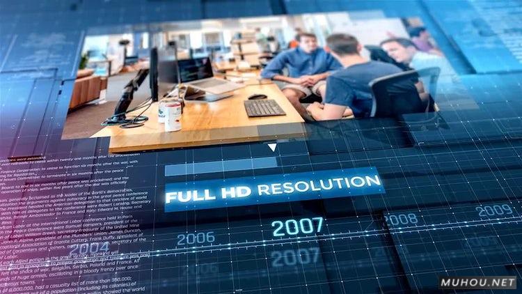 AE模板|商业历史幻灯片时间轴企业视频模板#Business History Slideshow - 幕后Muhou