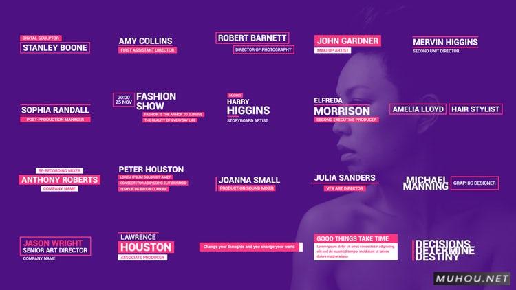 AE模板|干净的文字包装动画效果视频模板20组#Clean Lower Thirds - 幕后Muhou