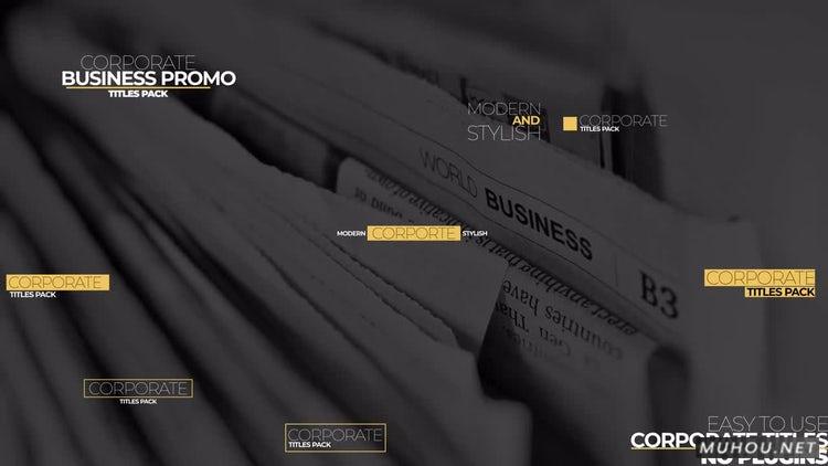 AE模板|企业名称文字人名条动画包装模板bV10#Corporate Titles Pack V10 - 幕后Muhou