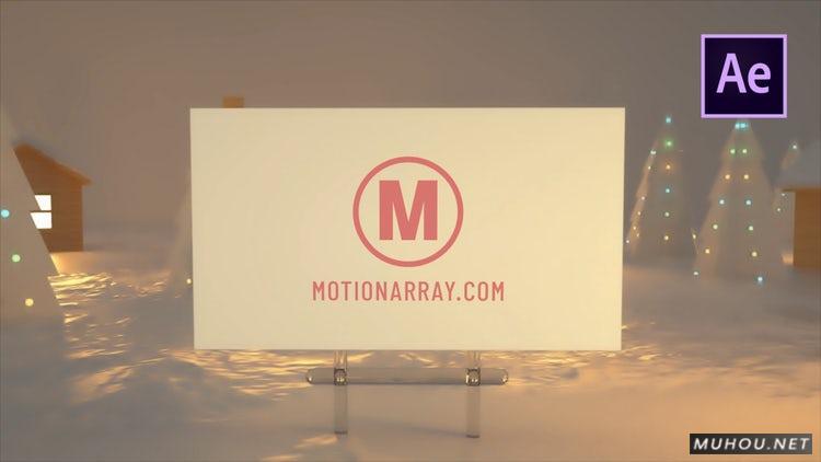 AE模板|温馨小屋圣诞节标志logo包装视频素材模板下载#Christmas Logo - 幕后Muhou