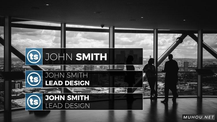 AE模板|优雅的带logo大字幕条包装视频模板#Elegant Lower Thirds - 幕后Muhou