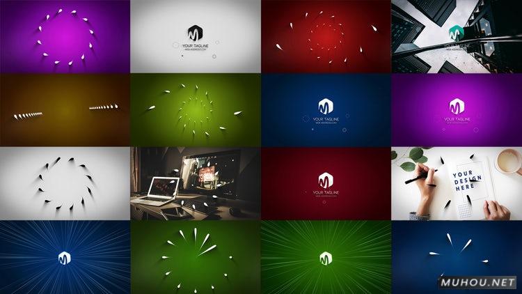 AE模板|迷你线条标志露出6in1动态视频模板#Minimal Lines Logo Reveal 6in1 - 幕后Muhou