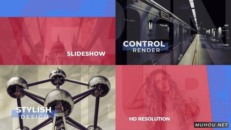 AE模板|清除动态幻灯片放映动画视频素材模板#Clean Dynamic Slideshow - 幕后Muhou