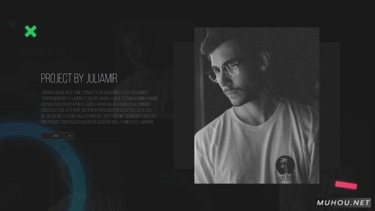 AE模板|黑白幻灯片视频相册模版素材模版#Black And White Slideshow - 幕后Muhou