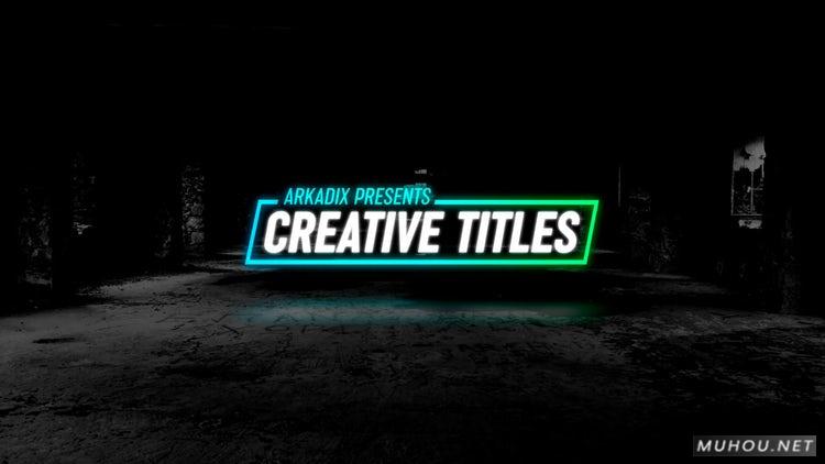 AE模板|创意标题4k素材视频模板#Creative Titles 4k - 幕后Muhou