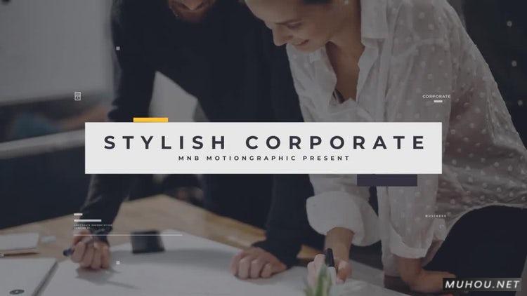 AE模板|时尚企业超酷宣传动画包装视频模板#Stylish Corporate - 幕后Muhou