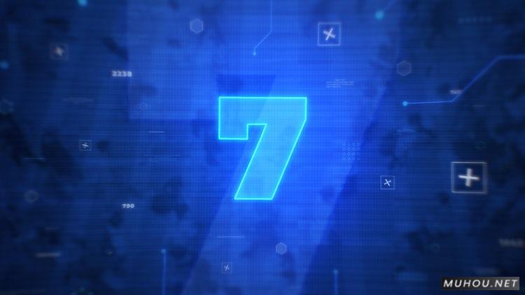 数字倒计时简介片头Digital Countdown IntroAE视频模板 - 幕后Muhou
