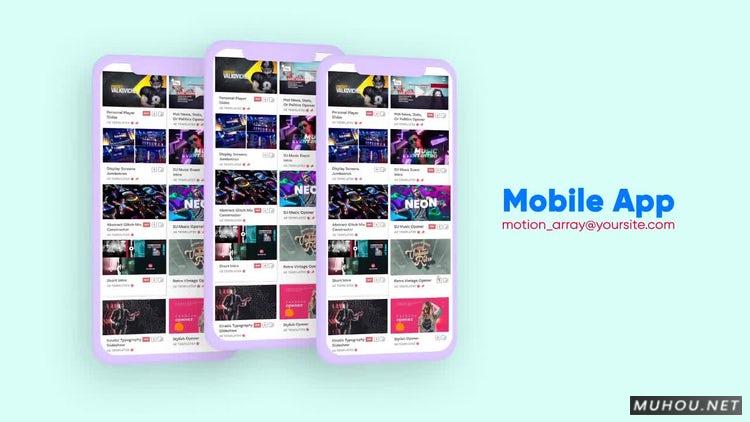 有趣的移动应用程序#Fun Mobile App AE视频模板 - 幕后Muhou