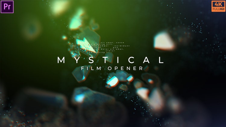 PR模板|神秘电影片头水晶晶体视频模板#Mystical Film Opener - 幕后Muhou