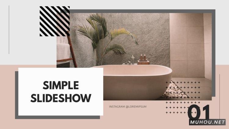 PR模板|干净设计图文混排家具风格视频包装模板#Slideshow - 幕后Muhou