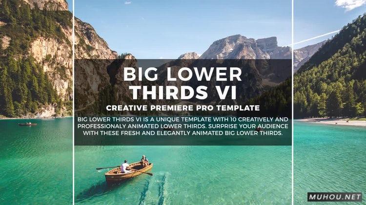PR模板|10套大文字片头包装PR素材工程#Big Lower Thirds VI - 幕后Muhou