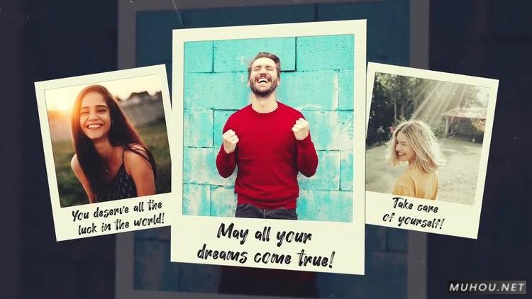 PR模板|快乐时光照片贴纸视频pr相册视频下载#Happy Moments Slideshow - 幕后Muhou