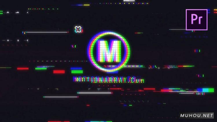 PR模板|游戏故障信息破坏标志logo视频模板#Game Glitch Logo - 幕后Muhou