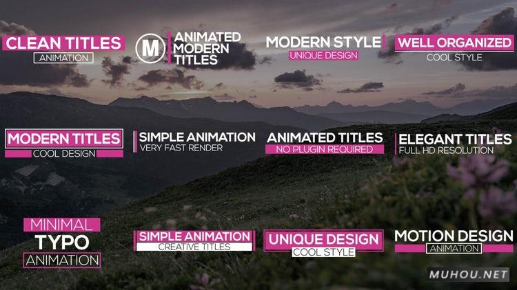 PR模板|12套标题动画模板免费下载#Titles - 幕后Muhou