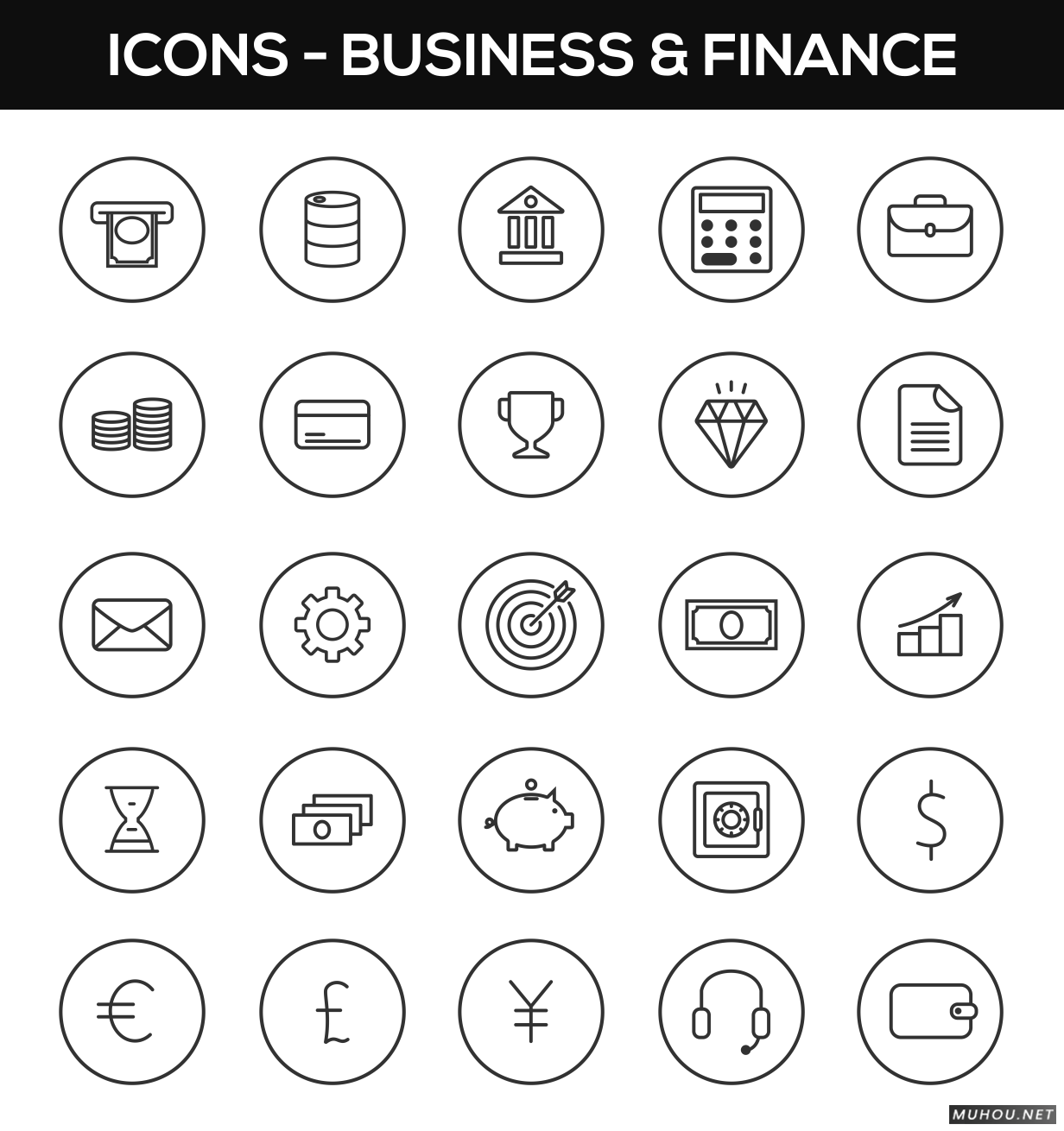 500种EMOJI表情图形文字标题字幕图标动画AE模板视频素材 Container – Elements Pack - 幕后Muhou