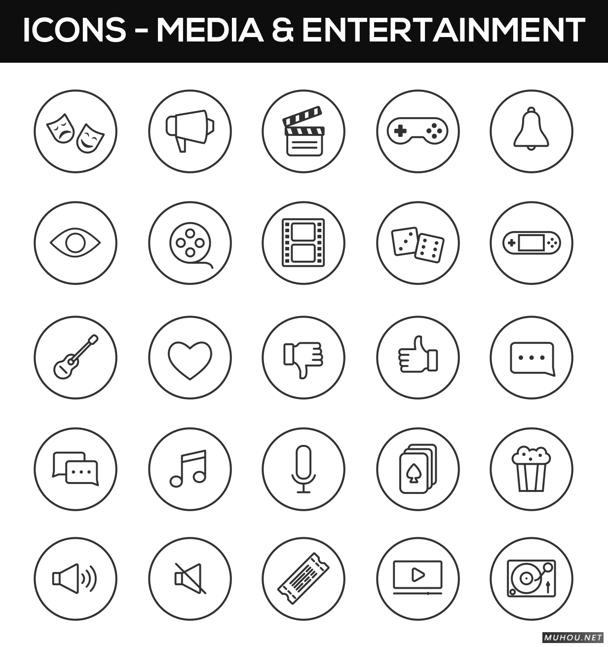 500种EMOJI表情图形文字标题字幕图标动画AE模板视频素材 Container – Elements Pack - 幕后Muhou