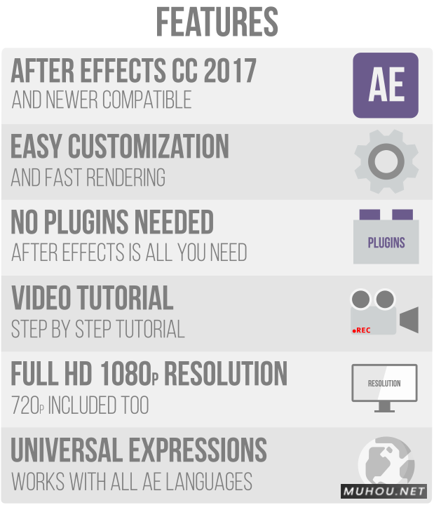 简洁快速折叠翻转LOGO标志开场片头AE模板视频素材 Simple Folding Logo - 幕后Muhou