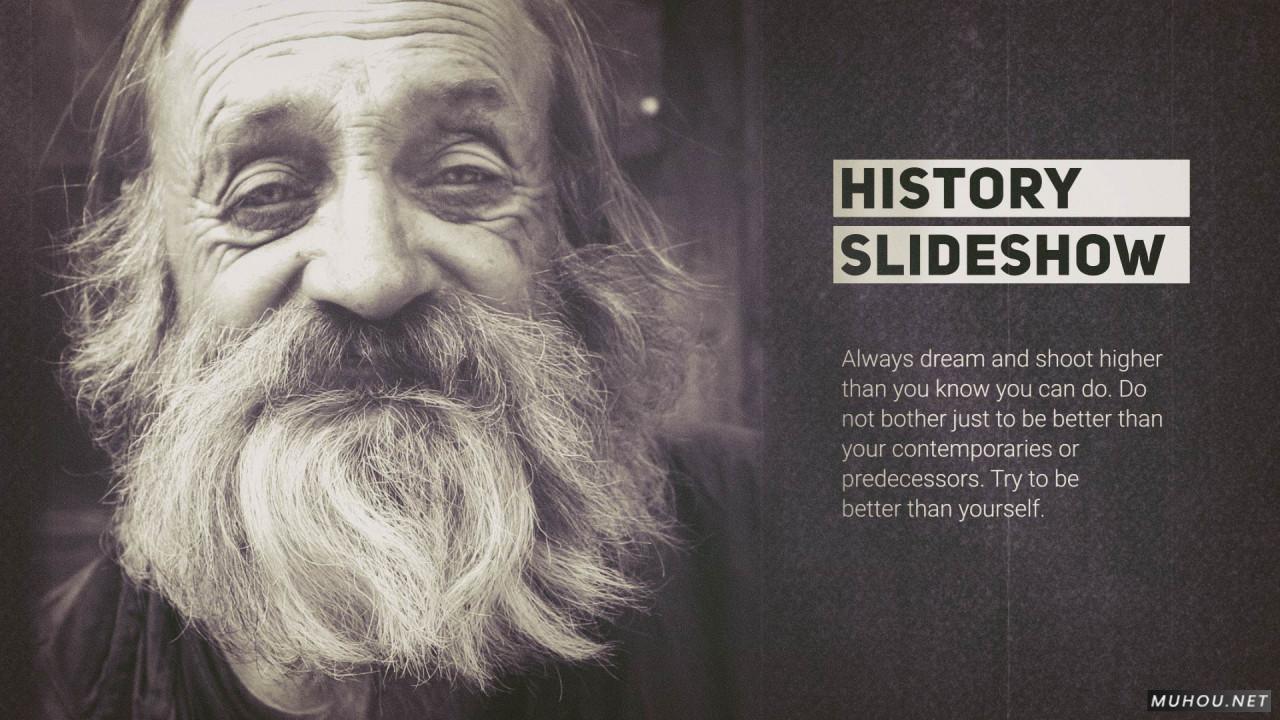 历史幻灯片#History Slideshow视频AE素材模板 - 幕后Muhou