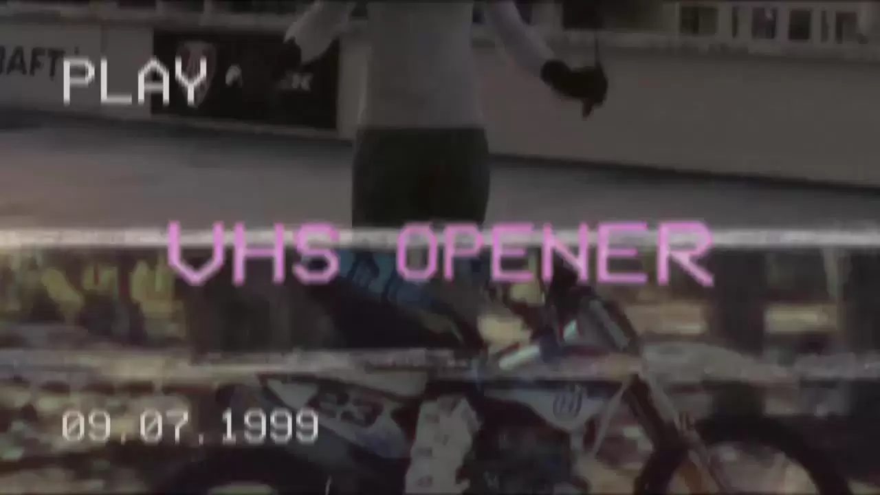 VHS复古转场LOGO标志展示Pr模板视频下载(含音频) - 幕后Muhou