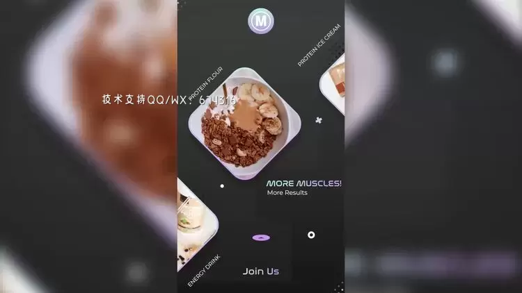 运动营养故事PR模板视频下载(含音频) - 幕后Muhou