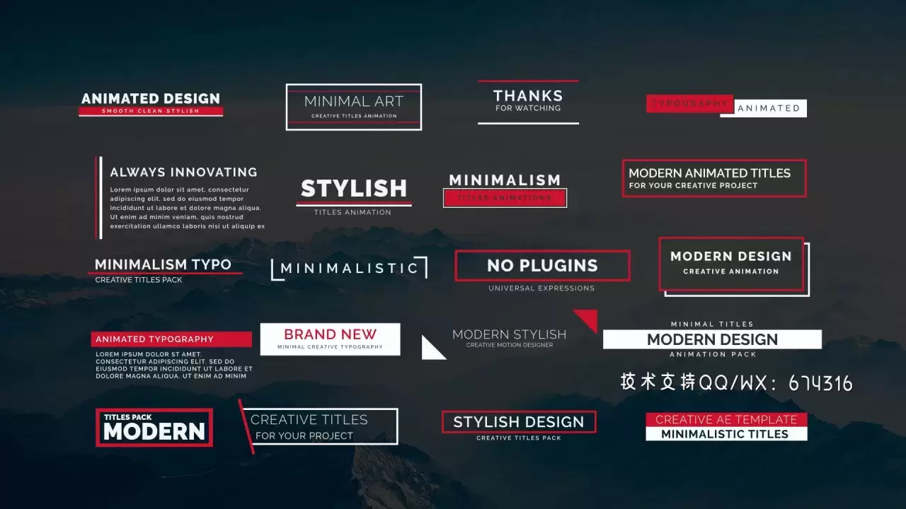 20个全屏标题动画展示Pr模板Animated Titles视频下载（含音频） - 幕后Muhou