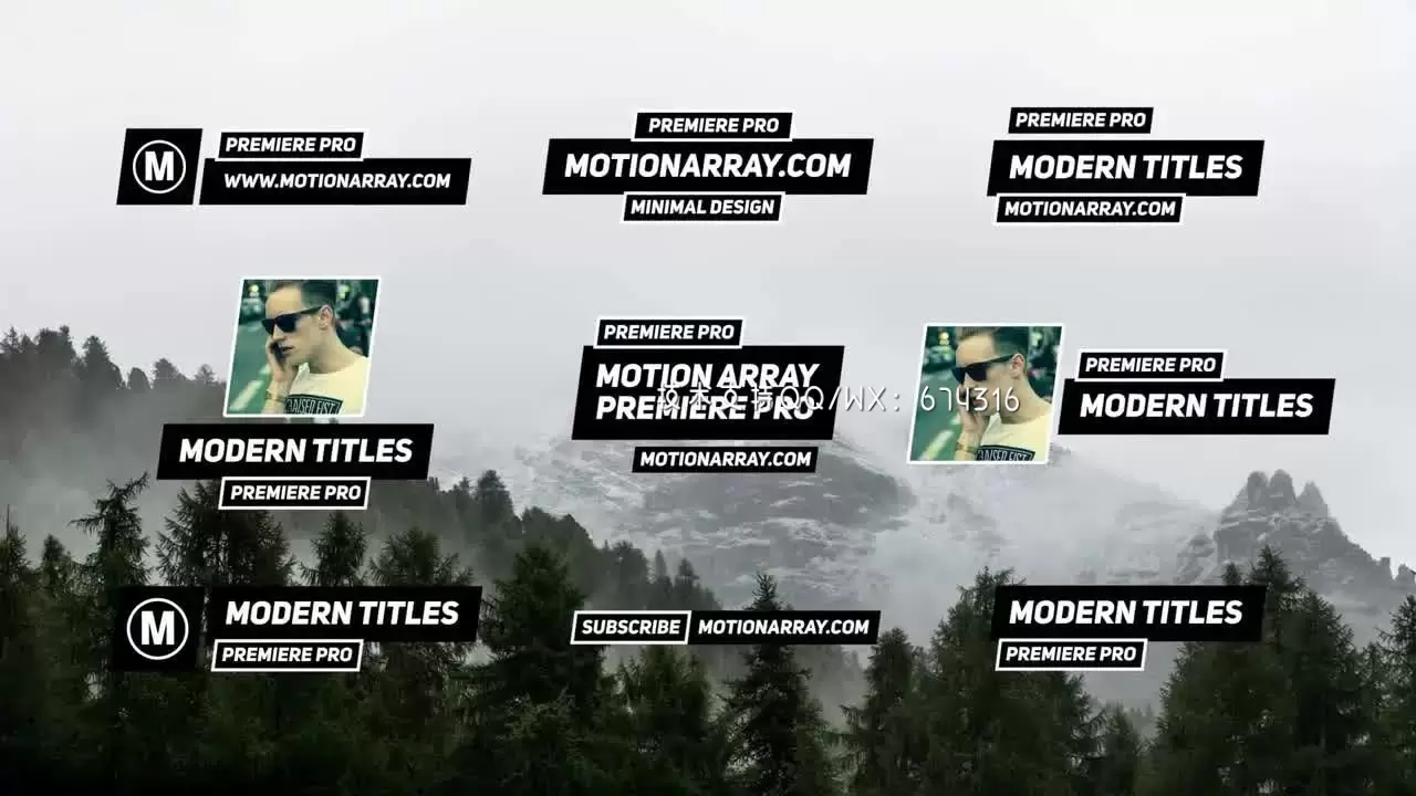 流畅精美时尚的标题动画PR模板视频下载 - 幕后Muhou