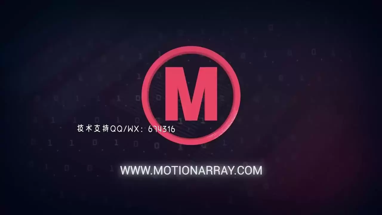 时尚明亮活力的故障LOGO标志AE模板视频下载(含音频) - 幕后Muhou