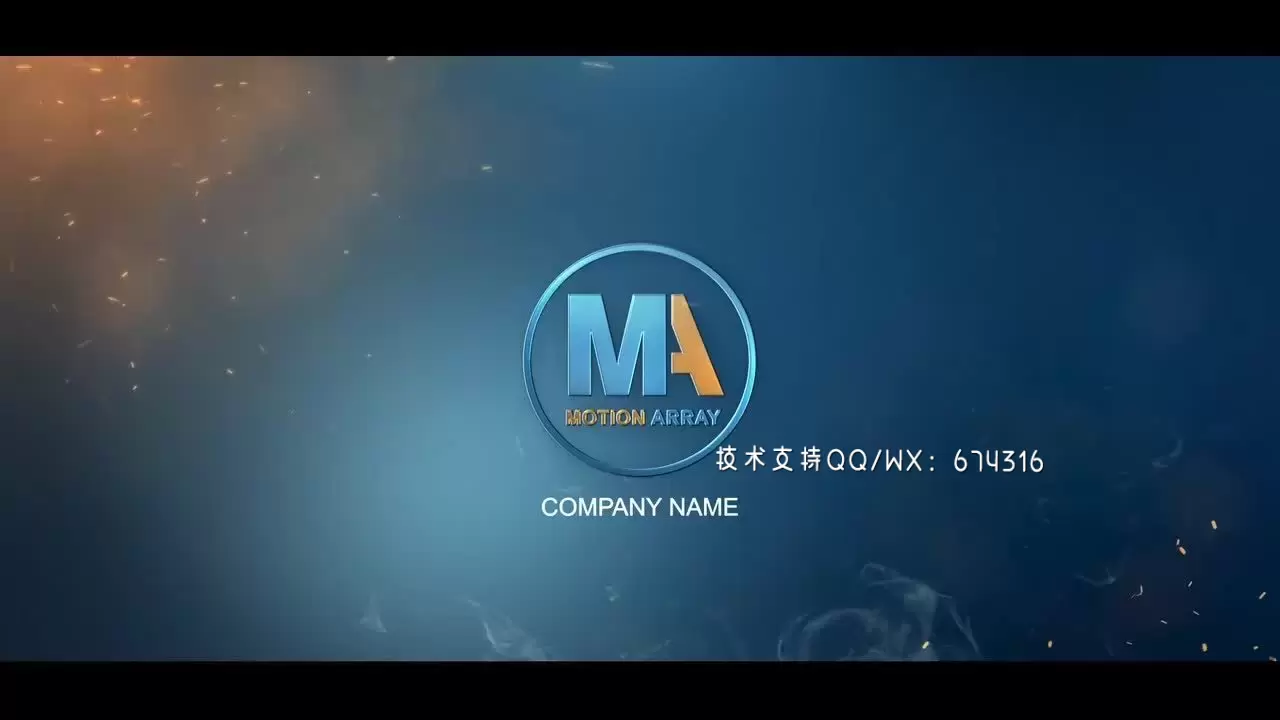 快速电影LOGO标志显示AE模板视频下载(含音频) - 幕后Muhou