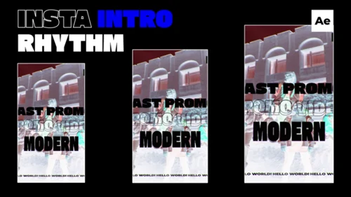 Insta Rhythm Intro - 竖版动态节奏AE开场模板 - 幕后Muhou